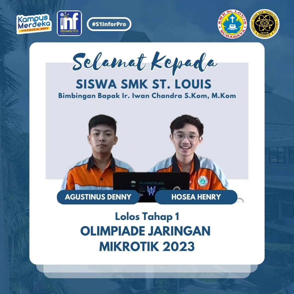Siswa SMK St. Louis Berhasil Lolos Tahap 1 Olimpiade Jaringan - S1 ...